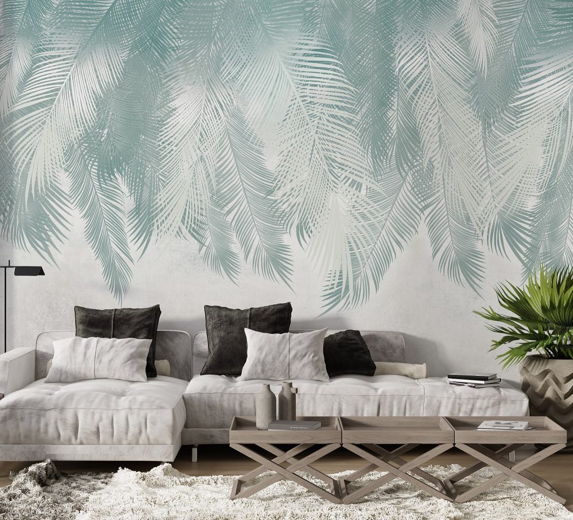 Купити шпалери Піря та листя за низькою ціною в інтернет магазині в Україні